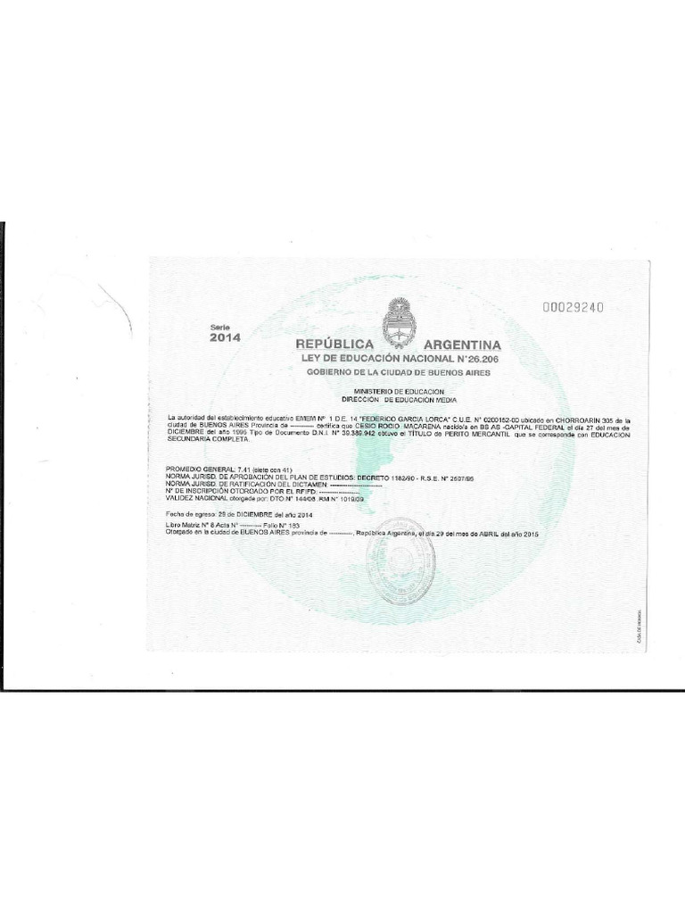 Documento de Legalización UBA 2023 | PDF