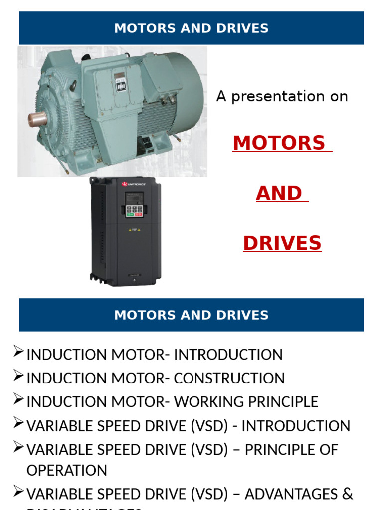 Motor and VFD Presentation - VESIT - 16th April 2019 - Final | PDF | Electric Motor | Power Inverter