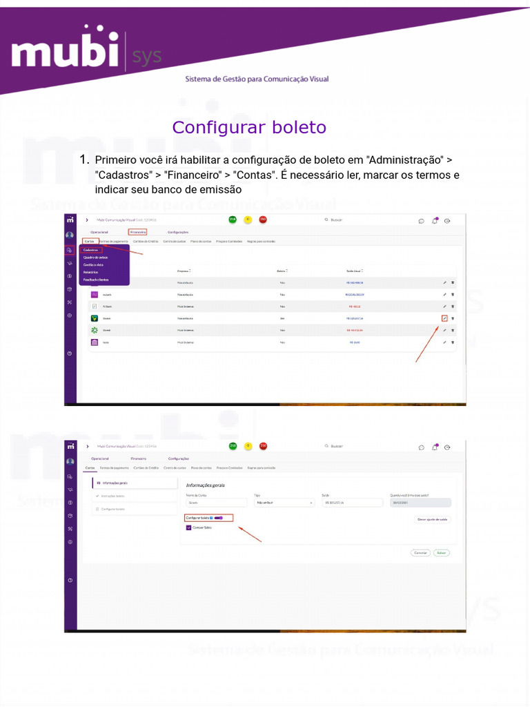Configuração de Boletos PNG | PDF
