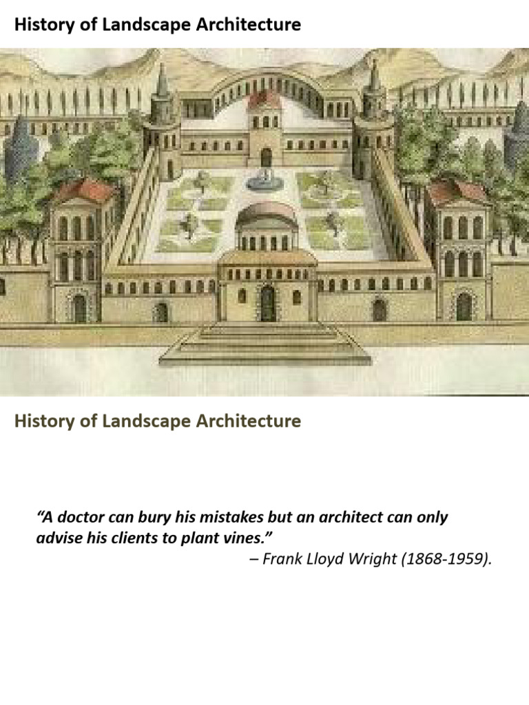 Evolution of Landscape Architecture | PDF | Landscape | Gardens