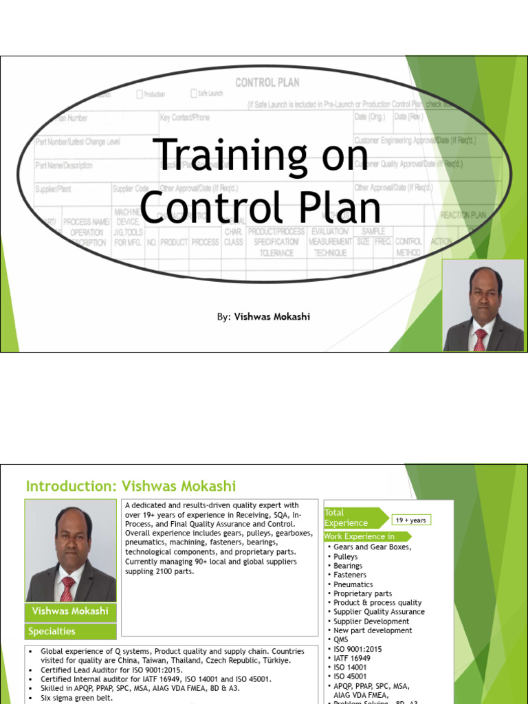 AIAG Control Plan Training Overview | PDF | Verification And Validation