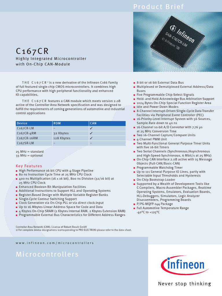 C167CR PB | PDF | Microcontroller | Digital Electronics