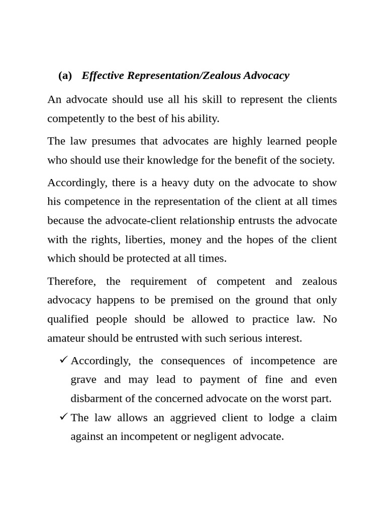 Professional Ethics Notes | PDF | Advocate | Courage