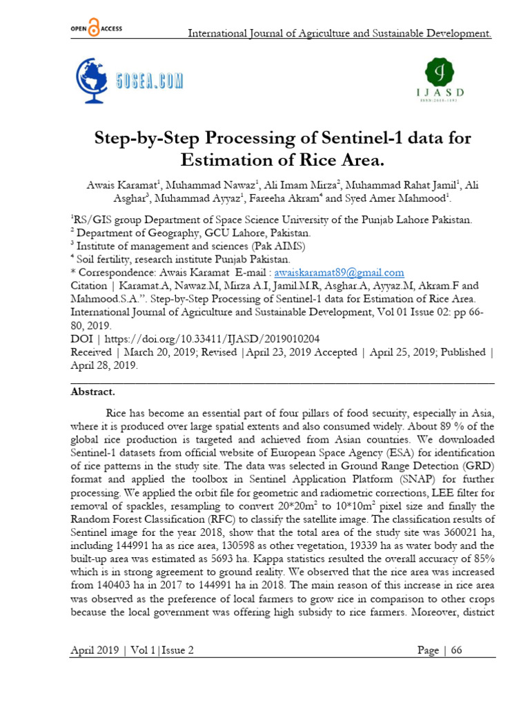 V1I2 Sentinel 1 Awais Karamat | PDF