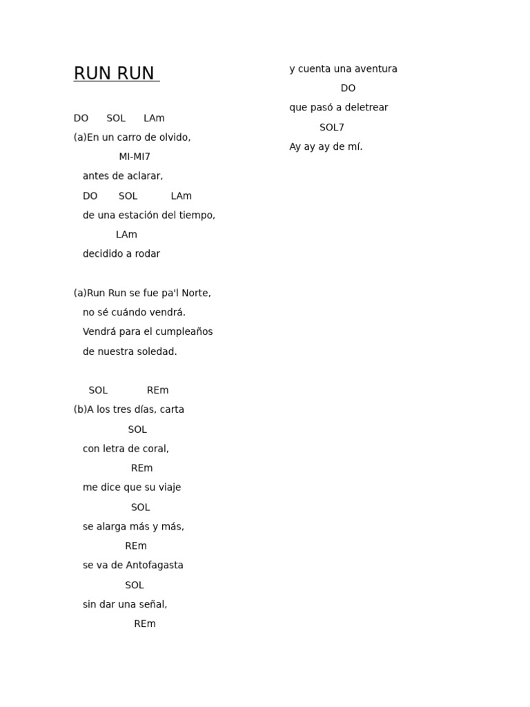 Run Run | PDF