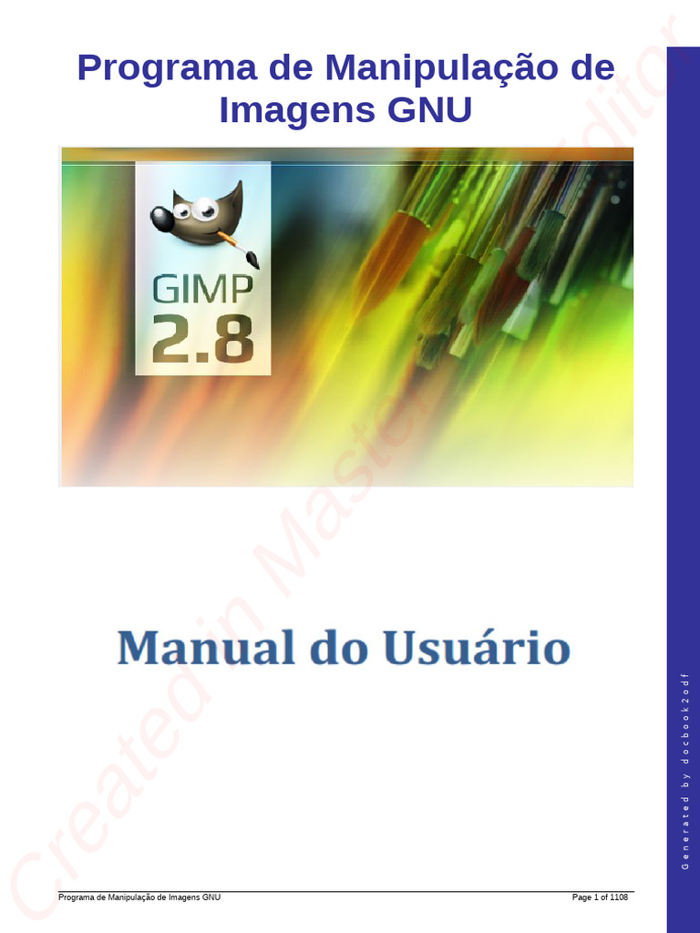 GIMP - Manual Do Usuário | PDF | Pixel | Resolução de imagem