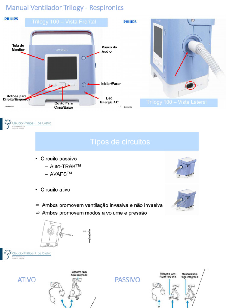 Manual Ventilador Trilogy - Respironics | PDF