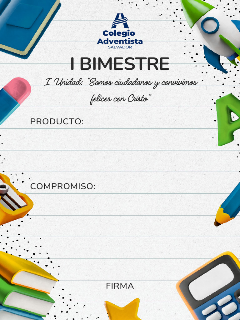 Secundaria Carátula Del Bimestre - Unidad | PDF