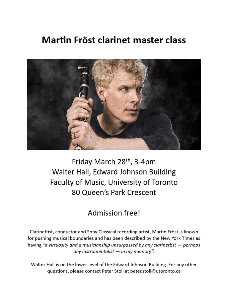 Martin Fröst clarinet master class | PDF