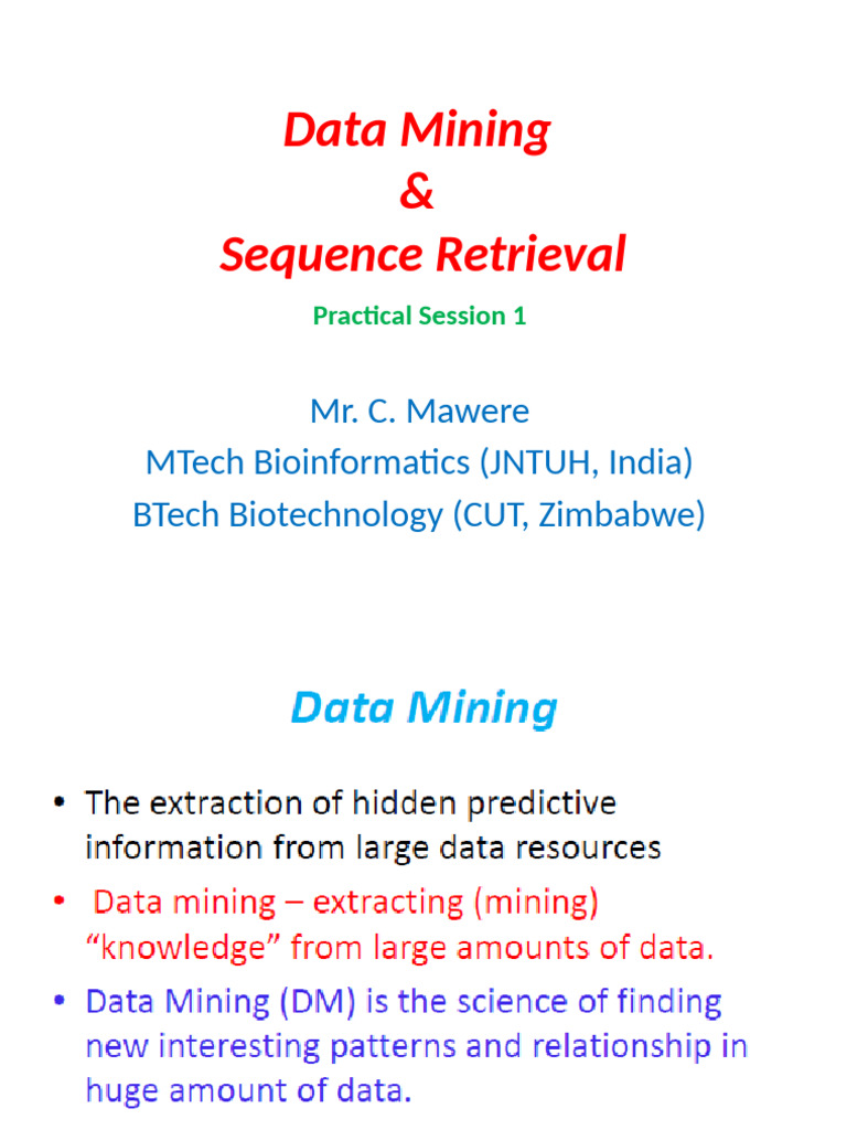 Data Mining & Sequence Retrieval Practical | PDF | National Center For Biotechnology Information ...