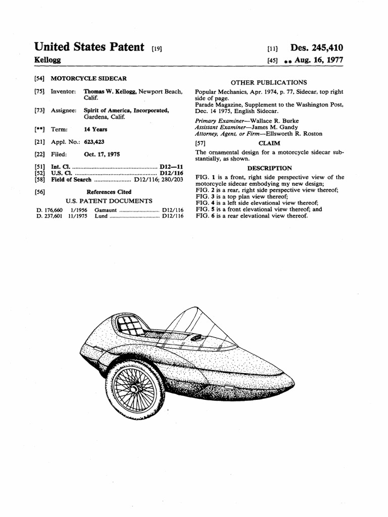 D245410_Motorcycle_sidecar | PDF