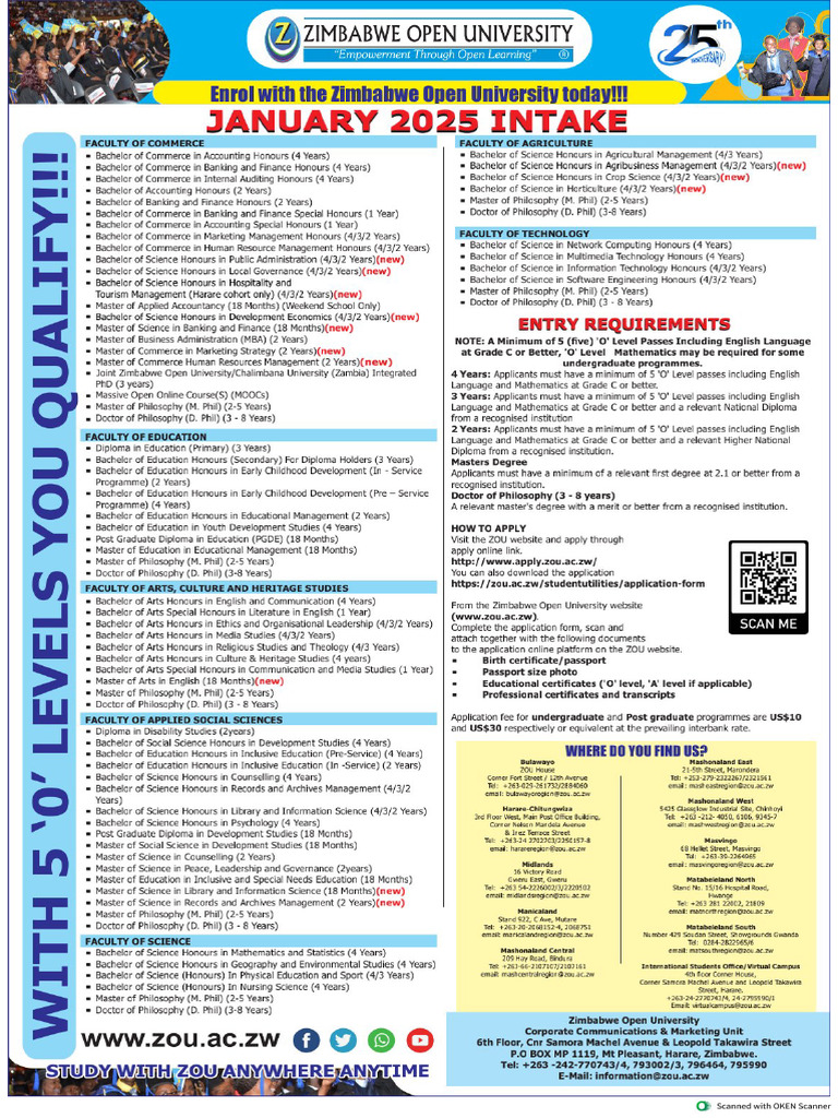Zou January 2025 Intake-1 | PDF