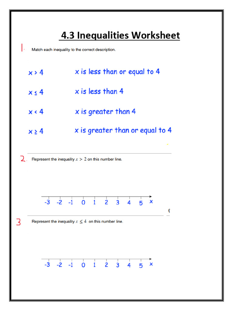 4.3 Inequalities New.1 | PDF