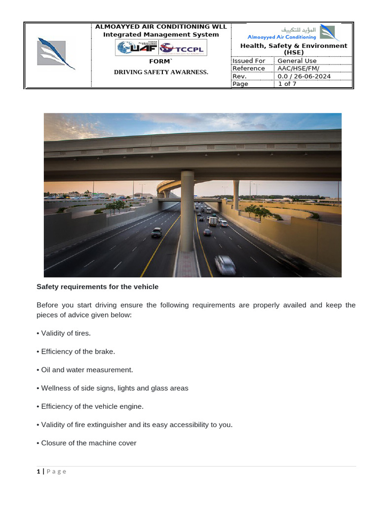 Driving Safety Awarness Slide 1 | PDF | Traffic | Fog