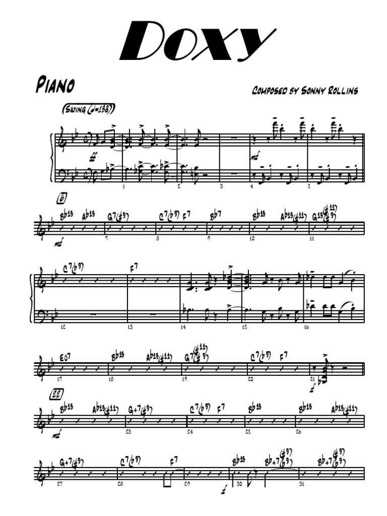 Doxy (Piano) | PDF