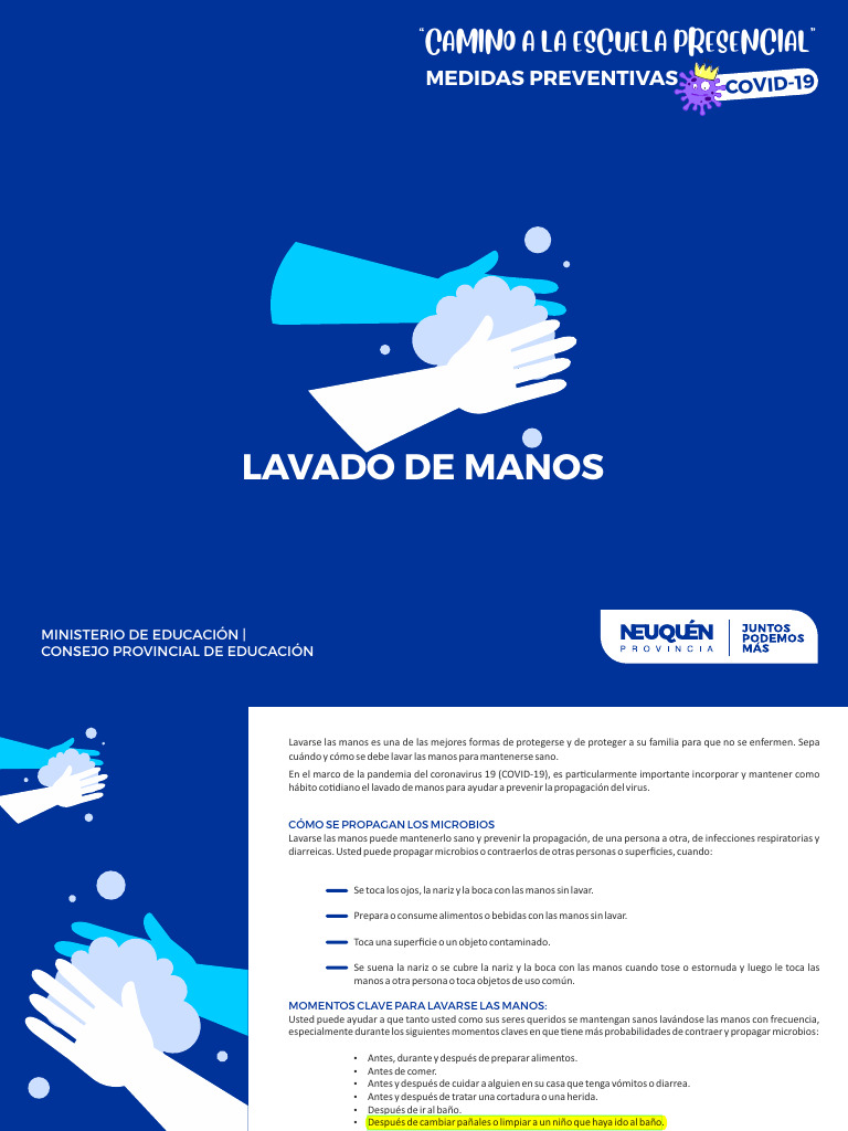 Lavado de Manos: Prevención COVID-19 | PDF | Lavado de manos | Salud ...
