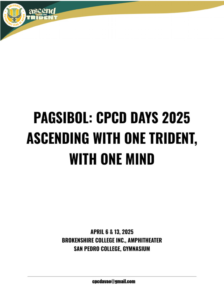 Cpcd Days 2025 Overall Guidelines.docx | PDF | Profanity