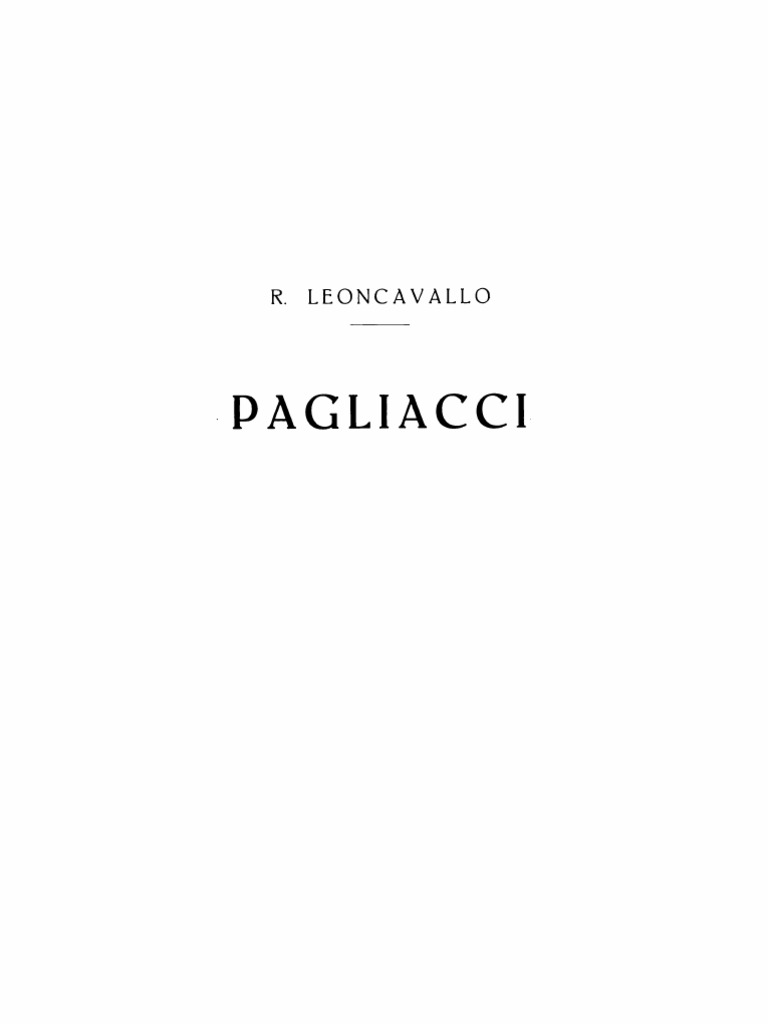 Pagliacci | PDF