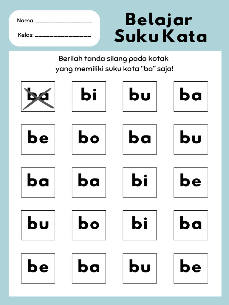 Belajar Suku Kata - 2 | PDF