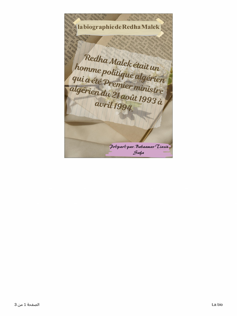 Redha Malek | PDF
