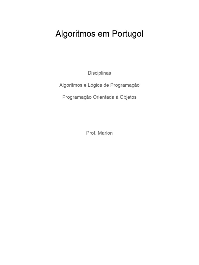 Apostila Algoritmos e Logica de Programacao 1 | PDF | Algoritmos | Pi