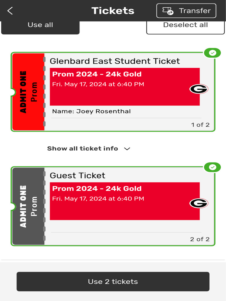 Glenbard East Prom 2024 Tickets | PDF