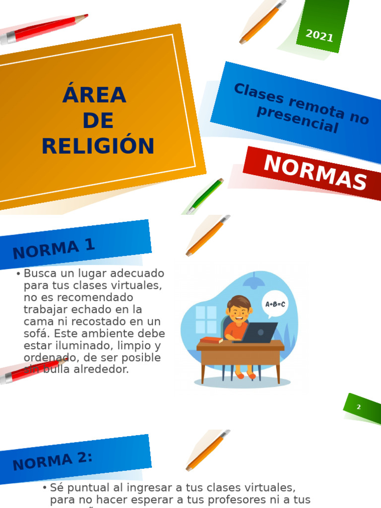 Normas de Convivencia en Clase Remota No Presencial (1) | PDF