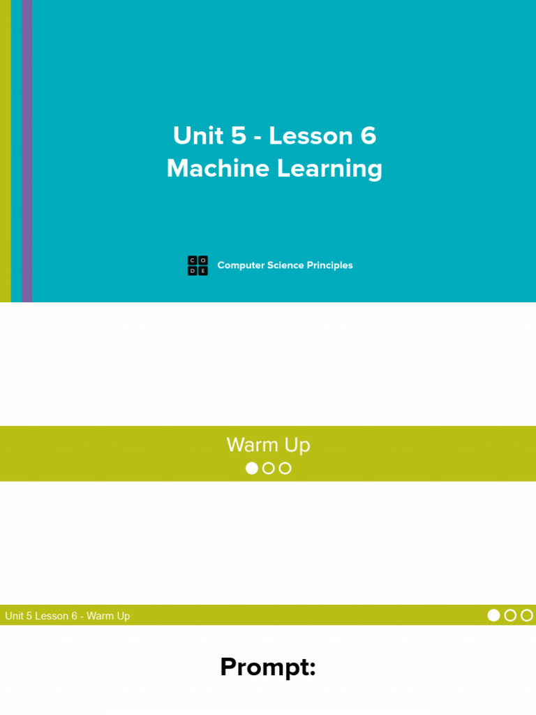 U5L6 Machine Learning - CSP25 | PDF | Artificial Intelligence ...