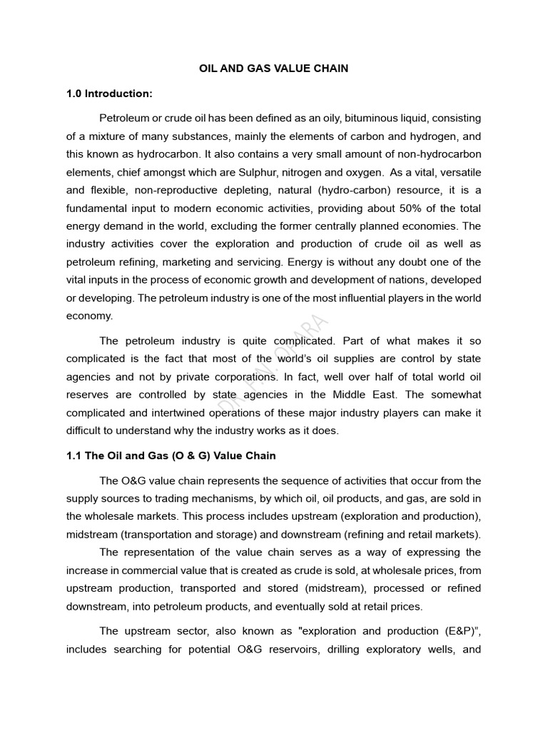 Oil and Gas Value Chain | PDF | Futures Contract | Derivative (Finance)