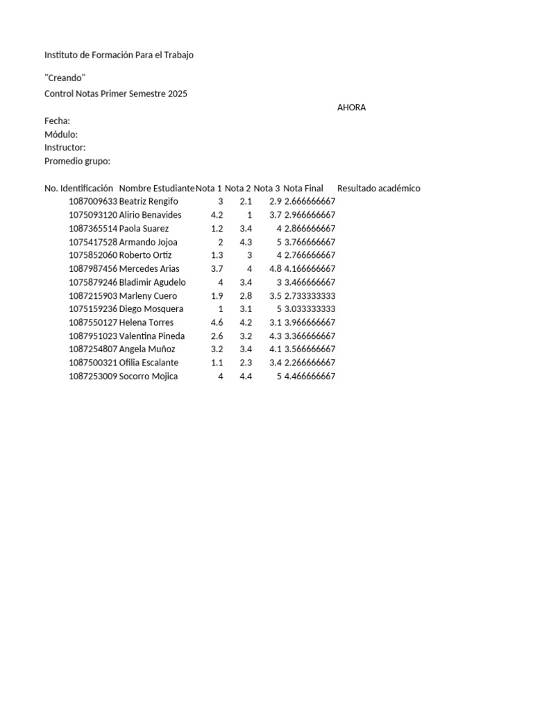 Curso Excel Ejercicio 3 | PDF