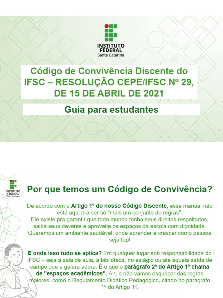 Manual de Regras Do Ifsc - Versão Discente | PDF | Pedagogia | Crimes