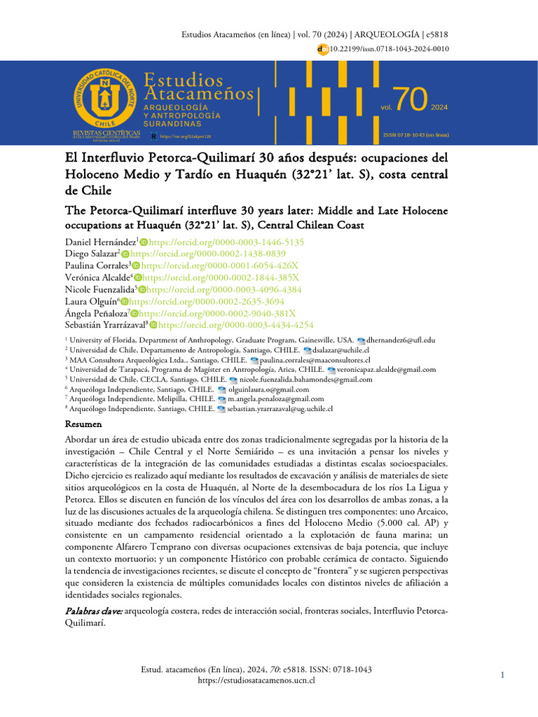 Arqueología del Interfluvio Petorca-Quilimarí | PDF | Chile | Geografía ...