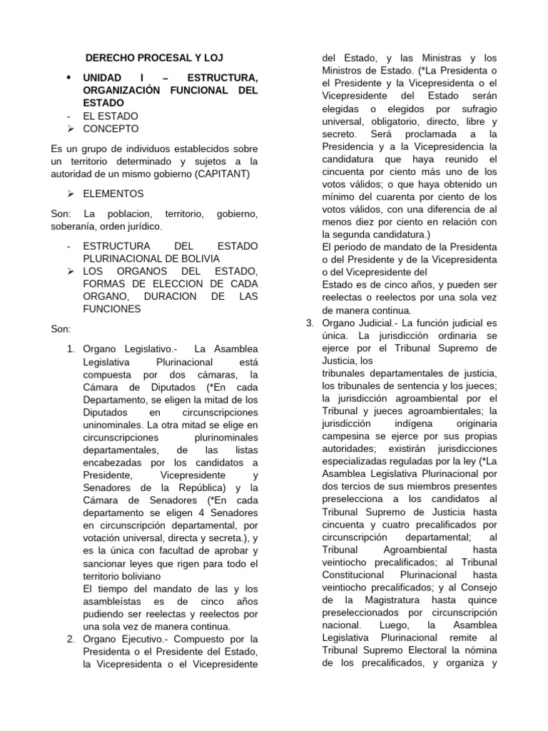 DERECHO PROCESAL Y LOJ | PDF | Ley procesal | Jurisdicción