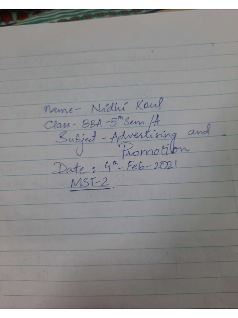 Adv MST 2 Nidhi Koul | PDF