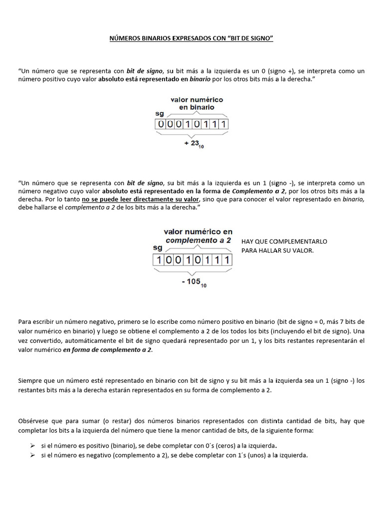 02a - Explicacion Bit de Signo Ramiro y Milagros | PDF | Poco ...
