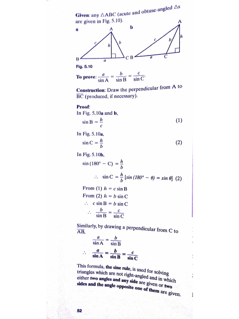 Sine Rule | PDF