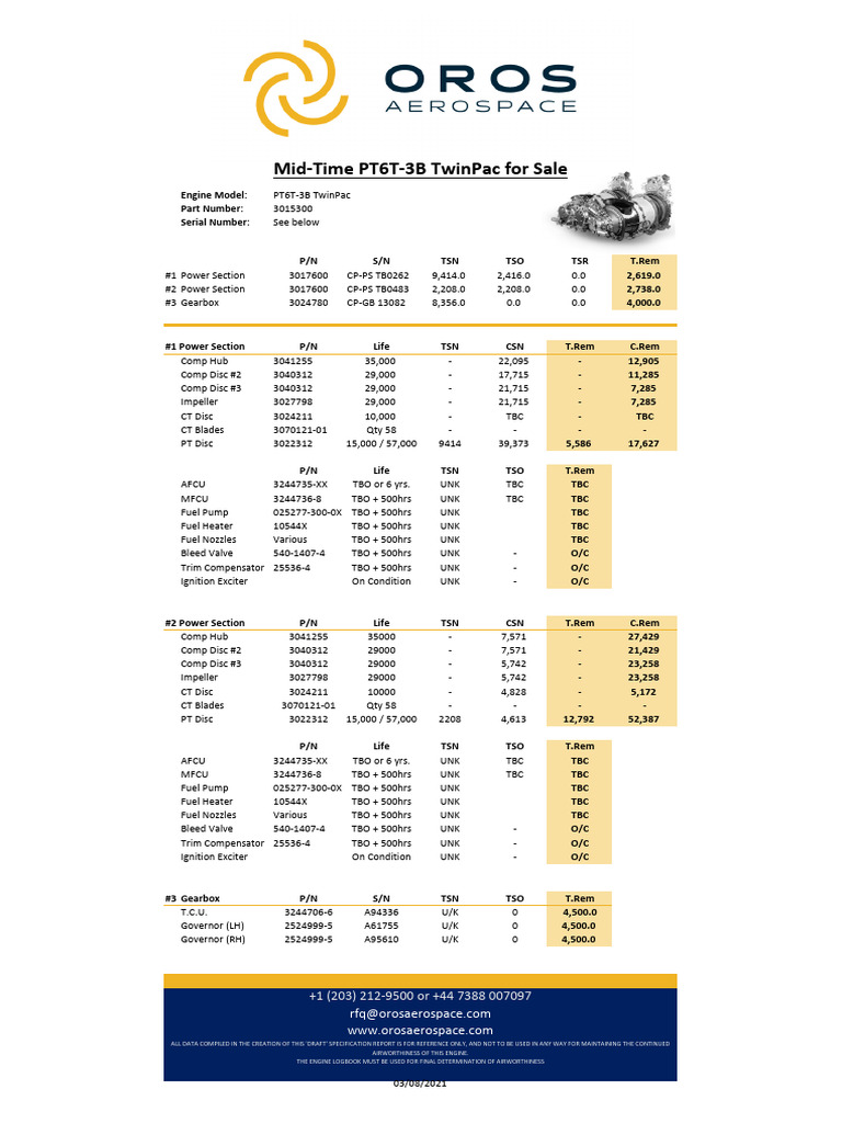 PT6T-3B SV TwinPac 030821 #1 | PDF | Machines | Fluid Dynamics