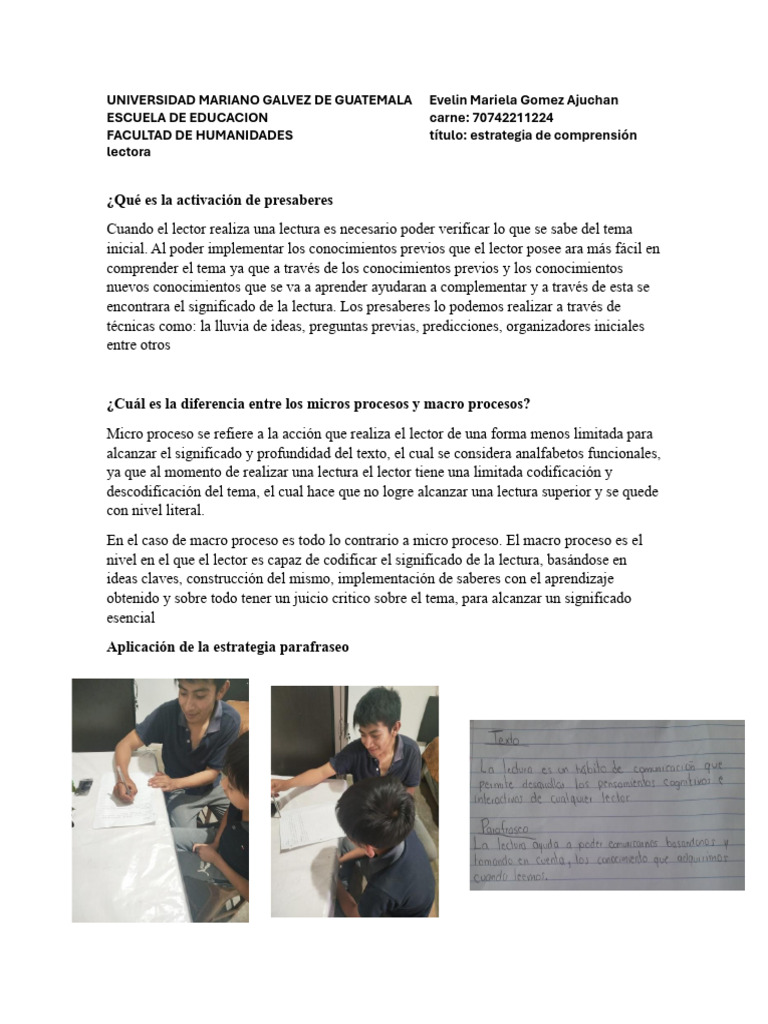 Estrategia de Comprension Lectora | PDF