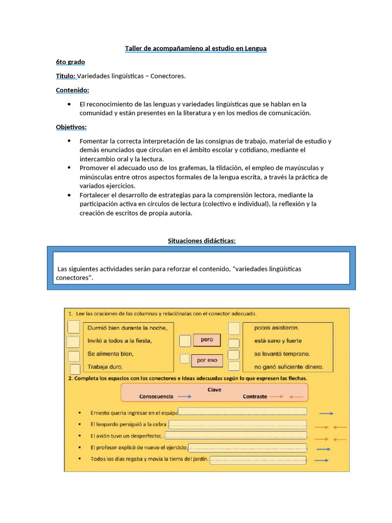 Variedades Lingüísticas y Conectores | PDF
