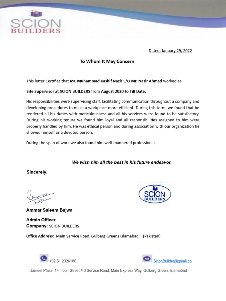 Experince Letter | PDF