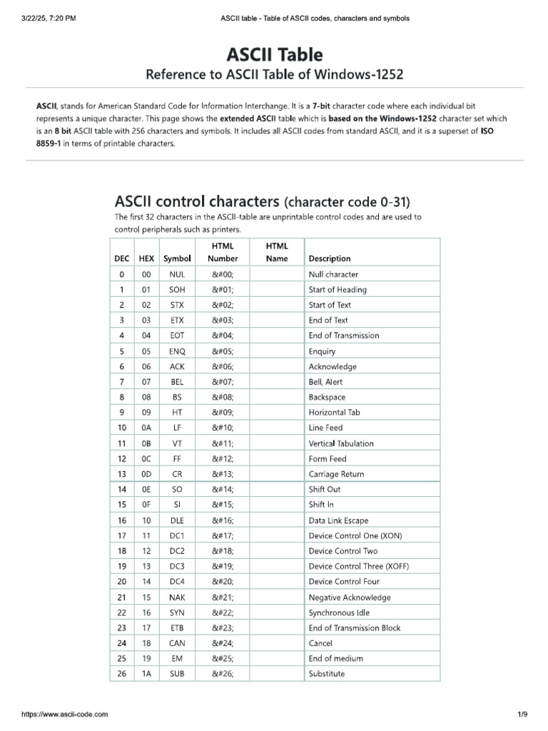 Ascii | PDF