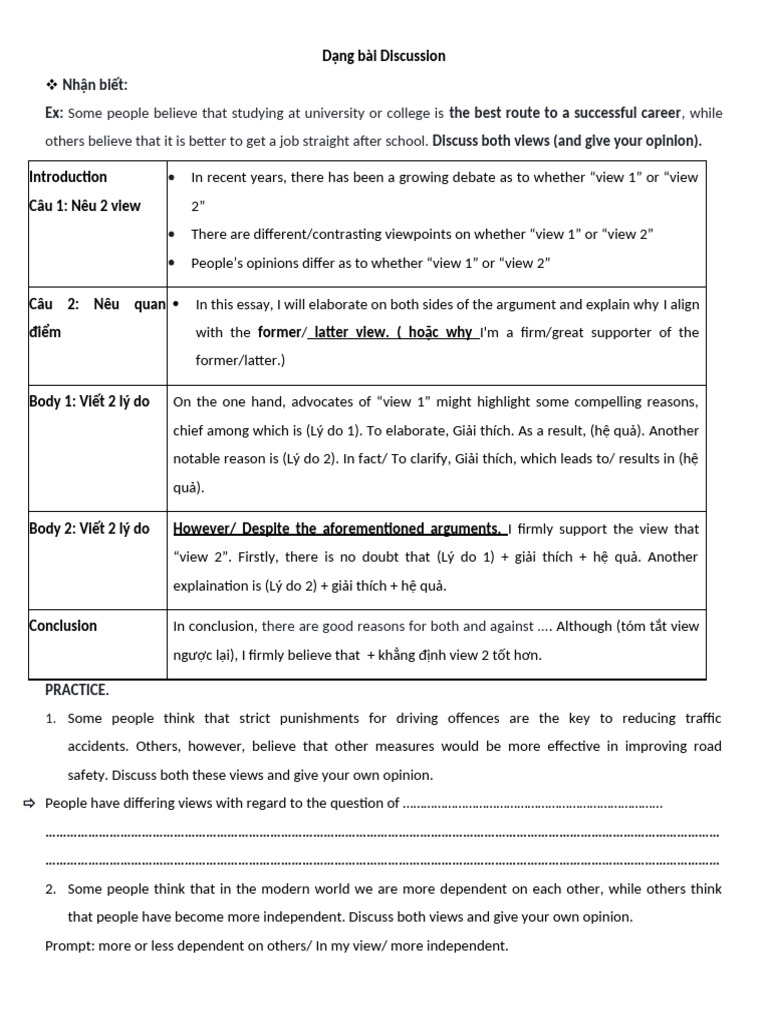 Discussion Essay Structure Guide | PDF