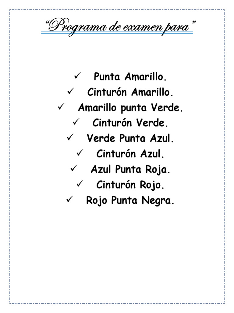 Programa de Examen | PDF