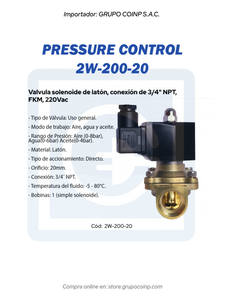 Ficha Técnica 2w 200 20 | PDF