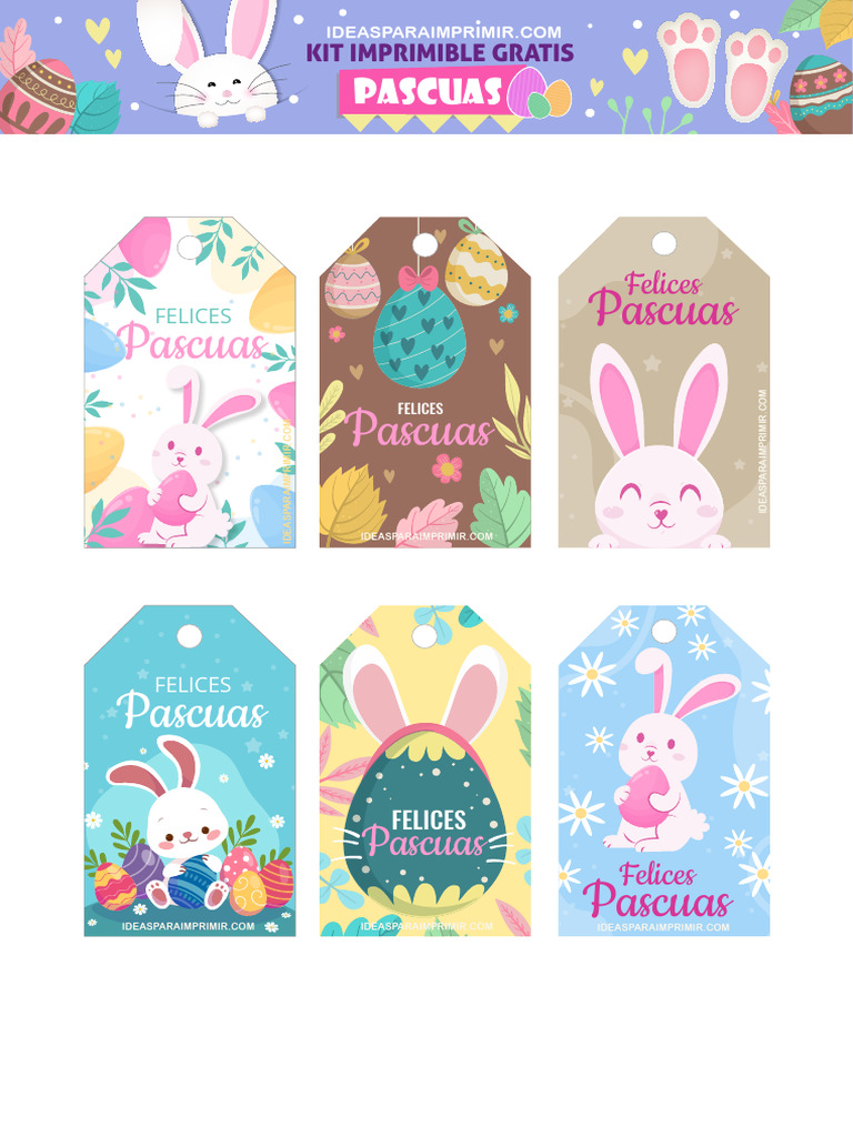 Tags de Pascuas Para Imprimir Gratis | PDF