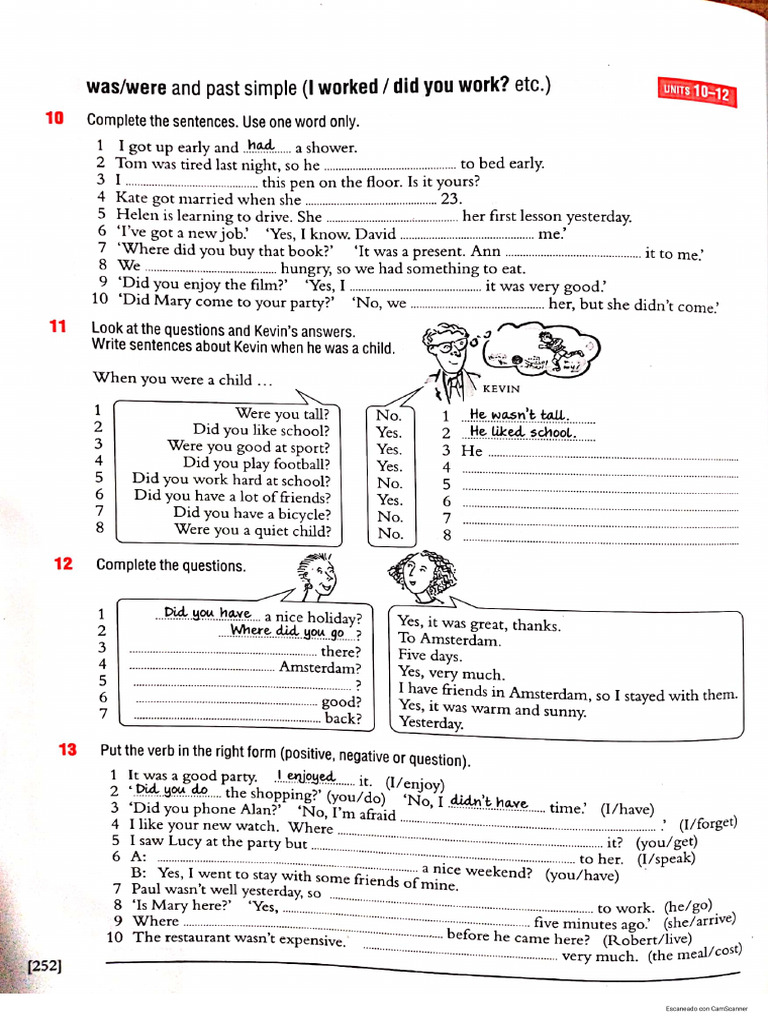Exercises Past Simple | PDF