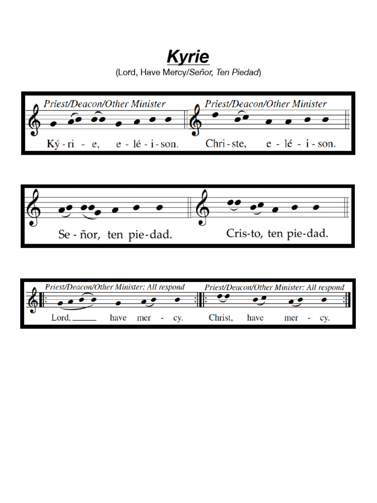 Kyrie: Letra y Acordes Musicales | PDF