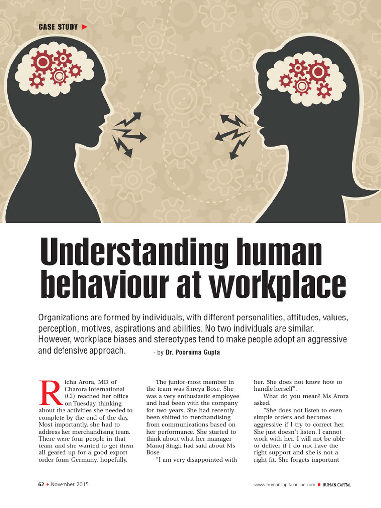 Human Behaviour at Workplace | PDF | Mentorship | Behavior