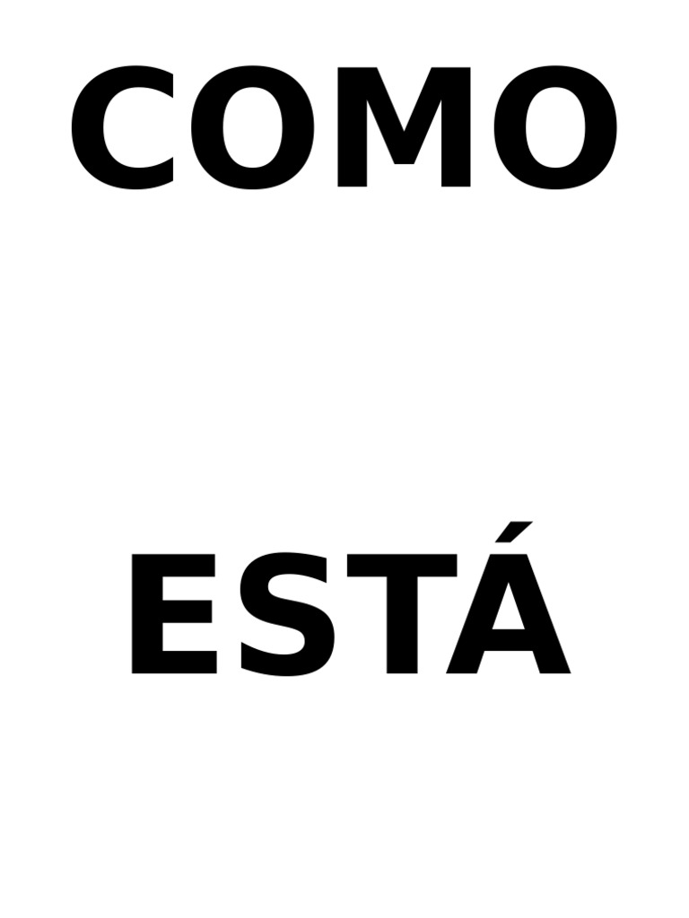 Como Estou Hoje | PDF