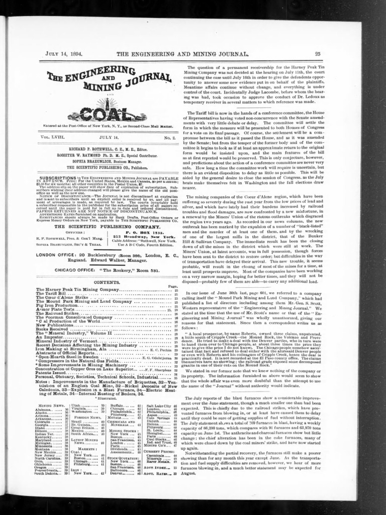 The Engineering and Mining Journal | PDF | Mining | Subscription ...